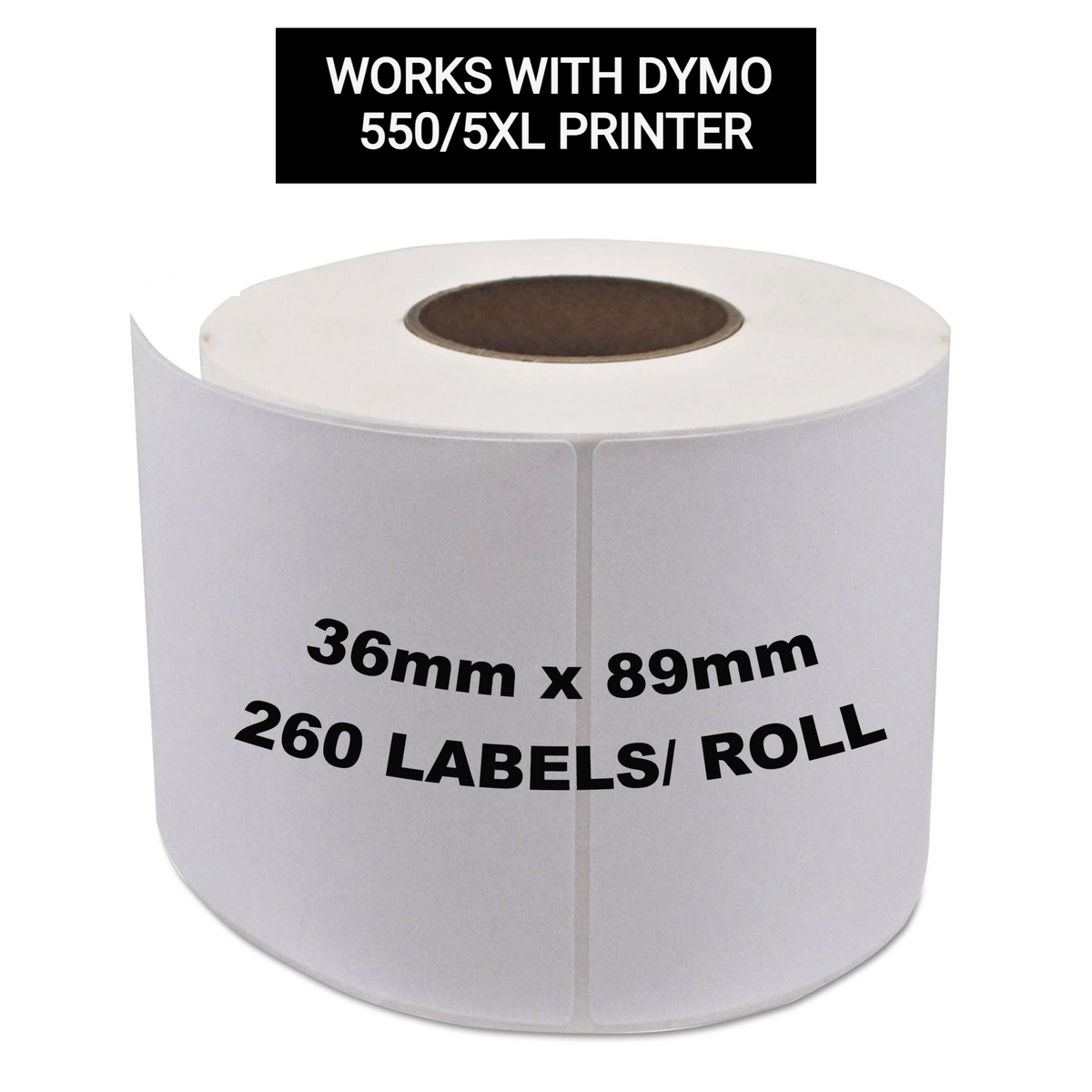 DYMO Compatible Labels 36mm x 89mm 260 Labels/Roll [99012] [Works with