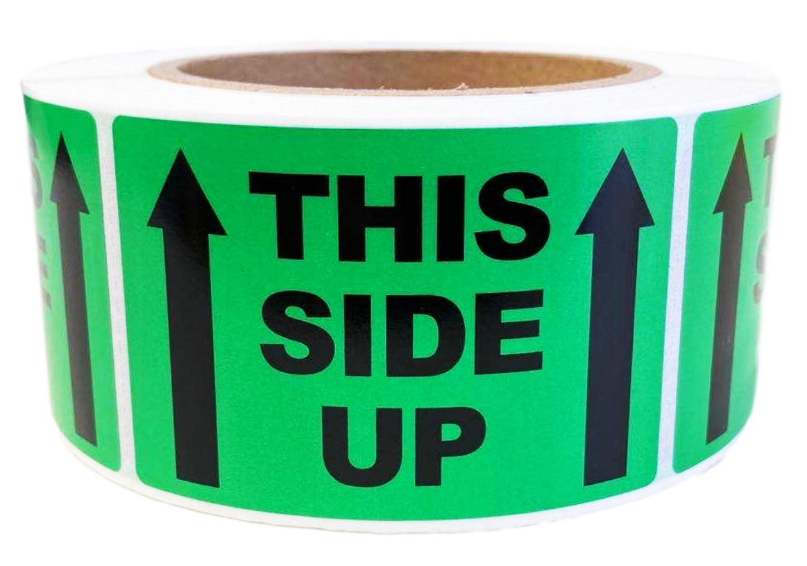 This Side Up Printed Label 50.8x76.2mm Handle With Care Adhesive Stick