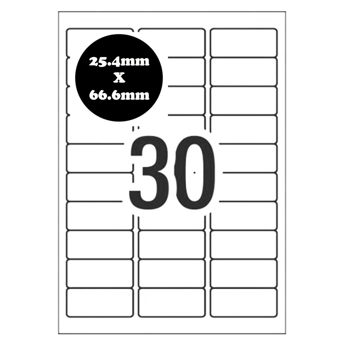 US Letter Size Self Adhesive Address Labels 30 Per Page [Compatible ...