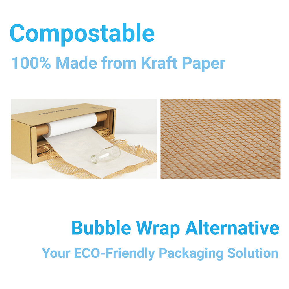 HoneyComb Kraft Paper Wrap Protective Packaging - Bubble Wrap Alternative